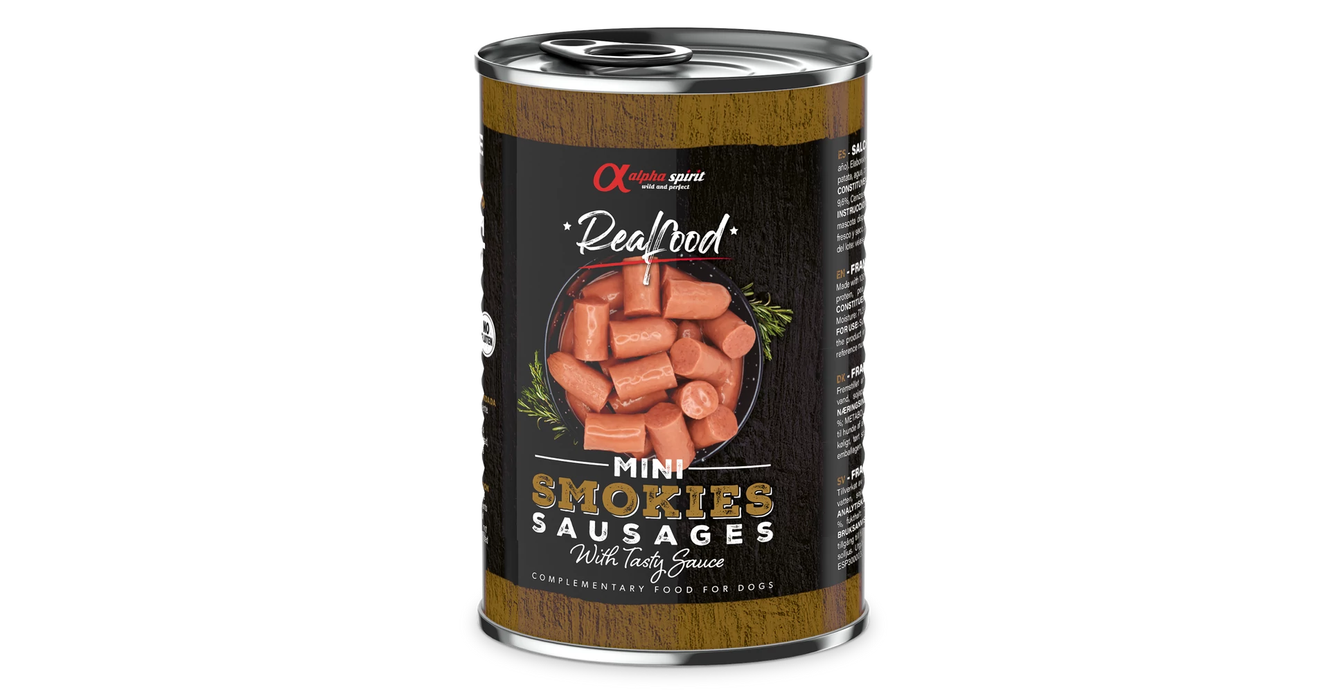 Virsli kutyáknak- Alpha Spirit Real Food - Mini Smokies